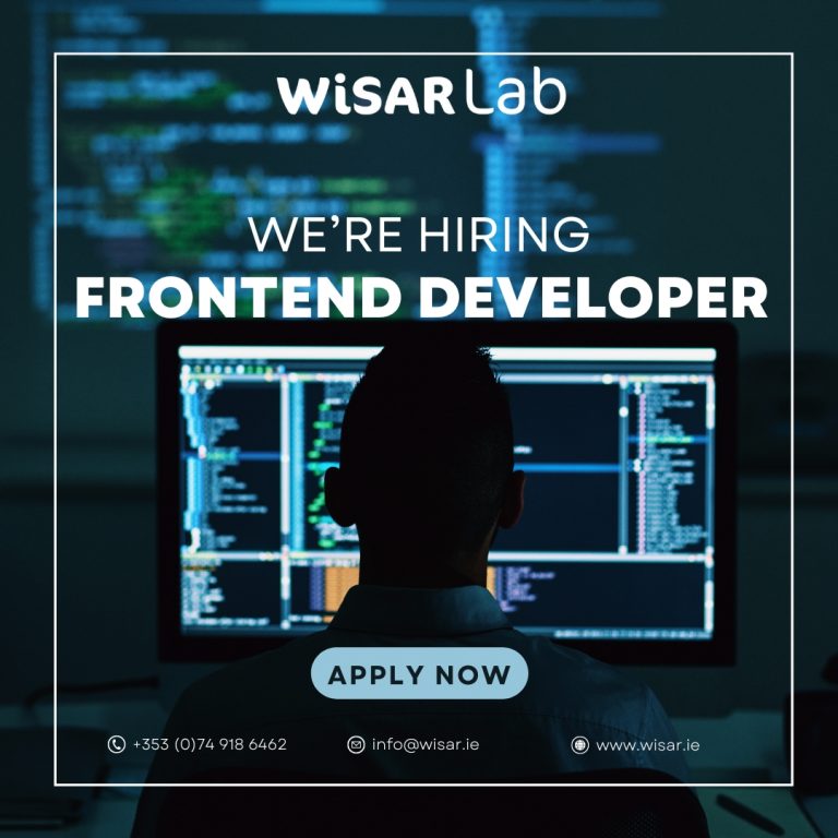 We are Hiring - Frontend Developer - Wisar Lab